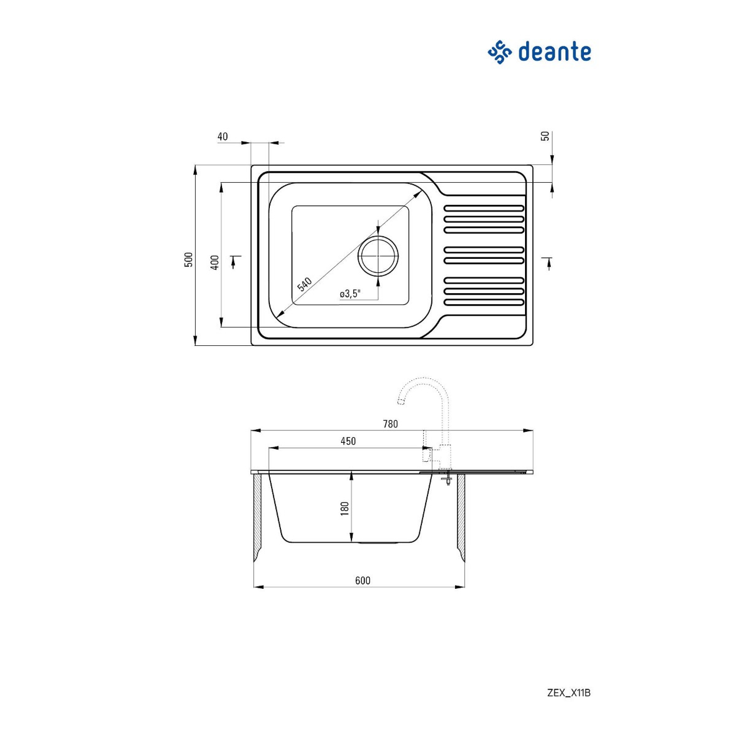 Deante Saten Xylo 78/IX/O - ZEX 011B - | Restart