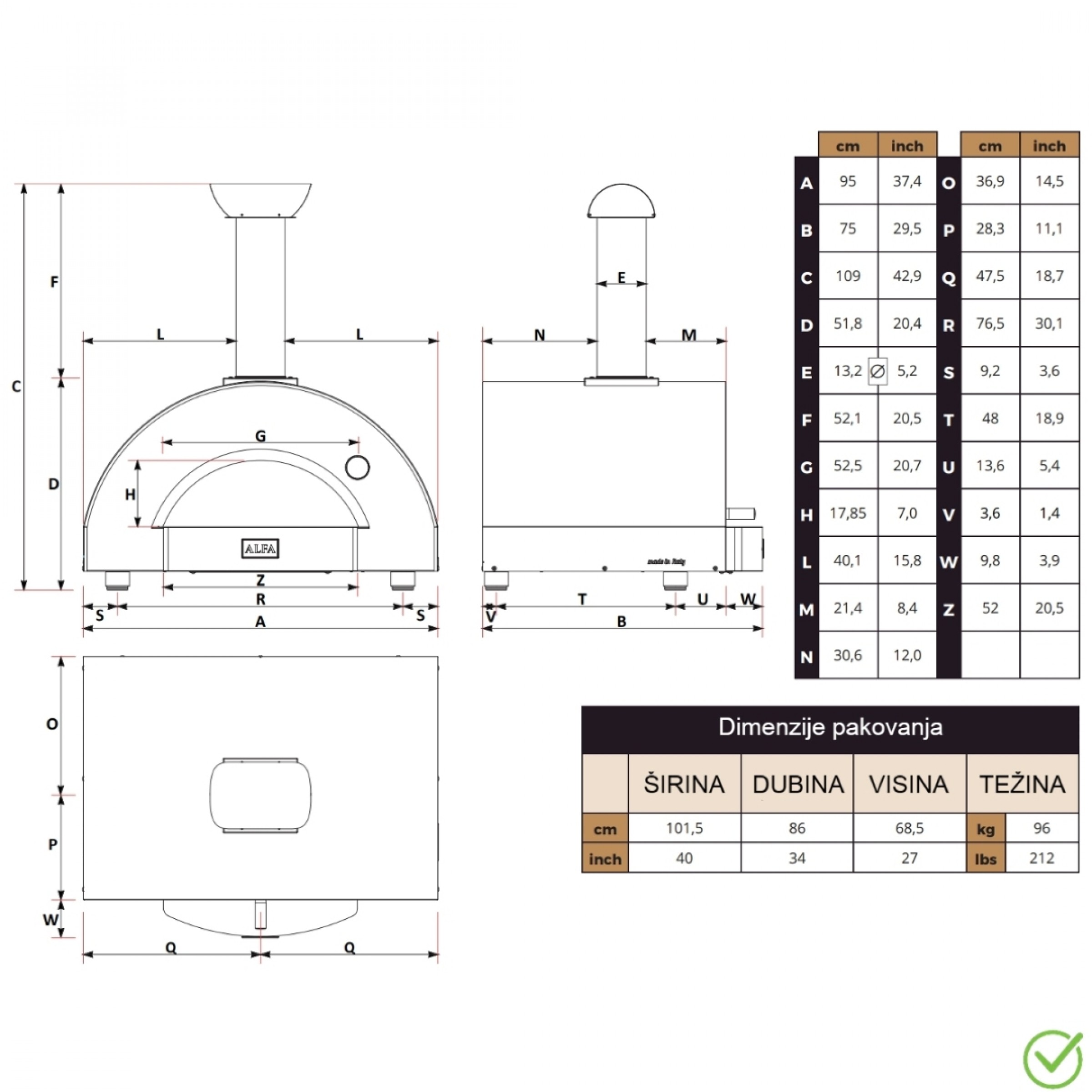 Alfa Forni Classico 2 Pizze Fxcl-2P-Lgra | Restart