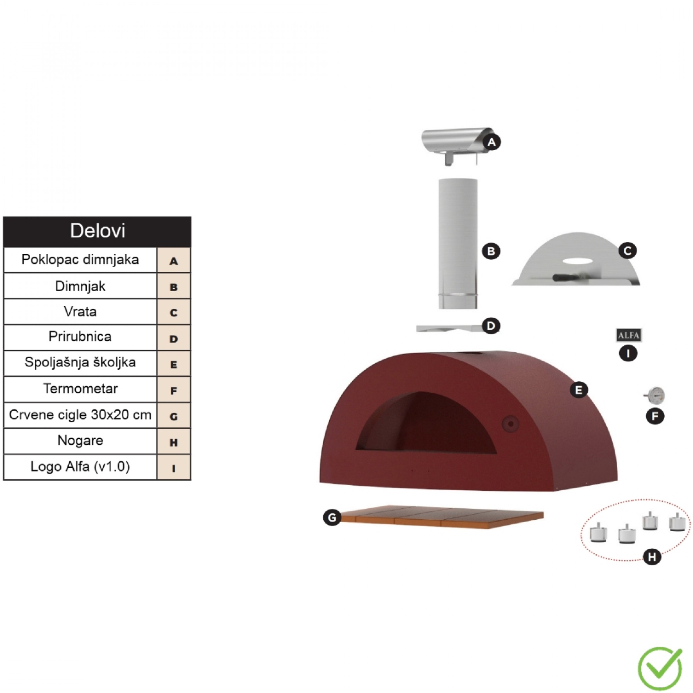 Alfa Forni Moderno 2 Pizze Wood Fxmd-2P-Lgra | Restart