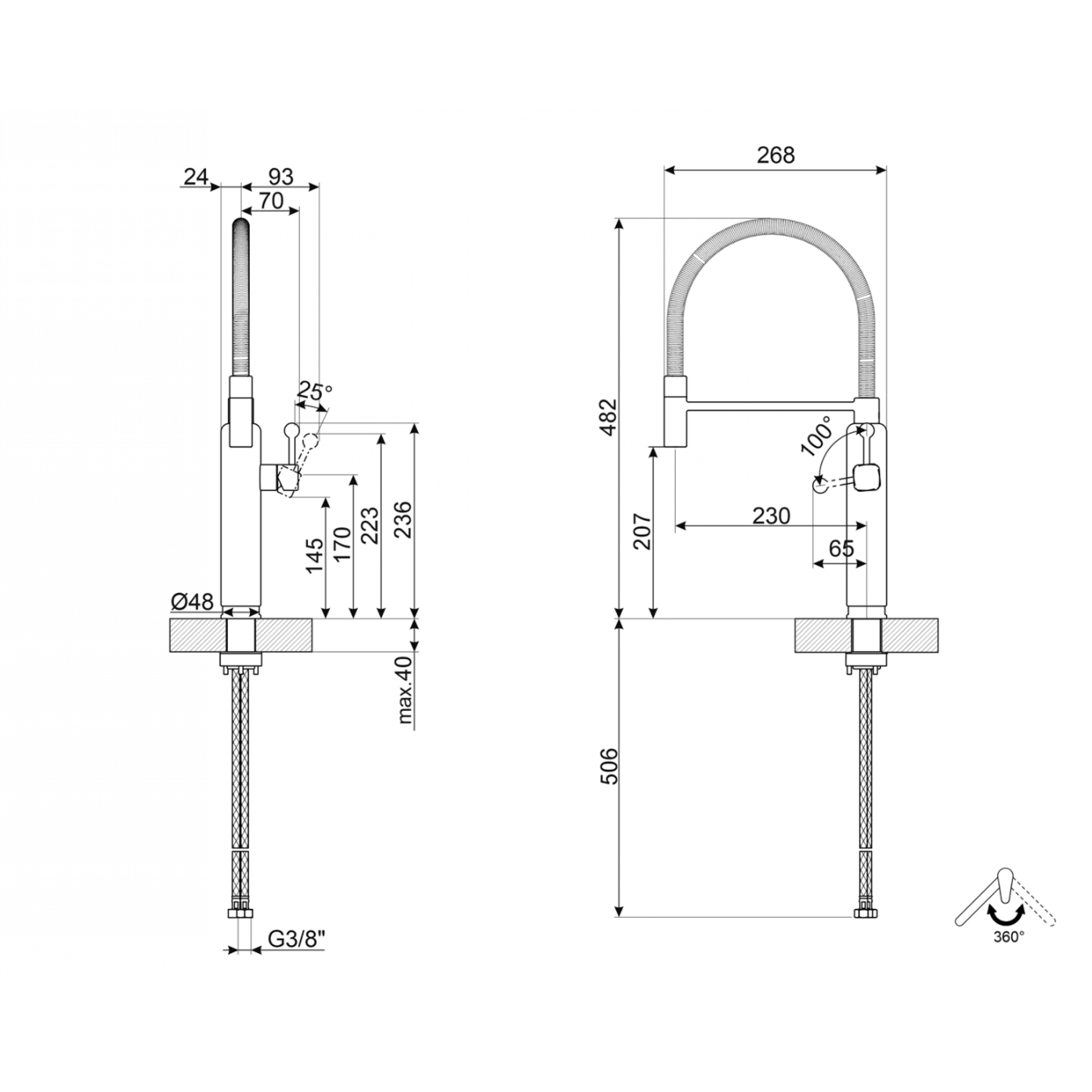 Smeg MDF50BL - jednoručna slavina | Restart